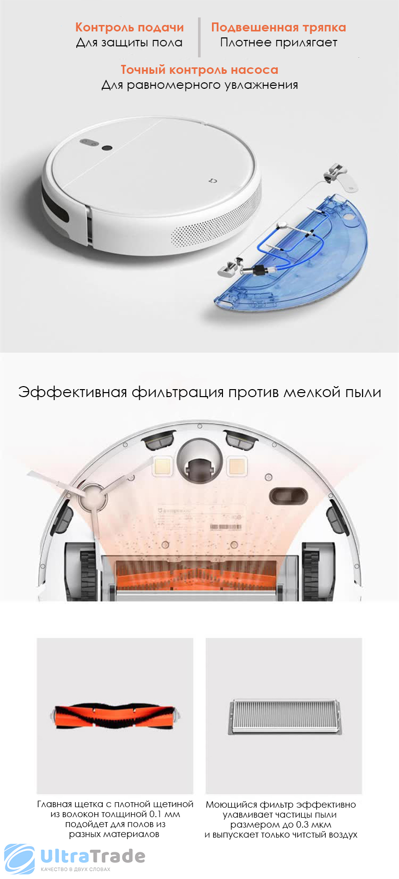 Робот-пылесос Xiaomi Mijia Sweeping Vacuum Cleaner 1C White (STYTJ01ZHM ...