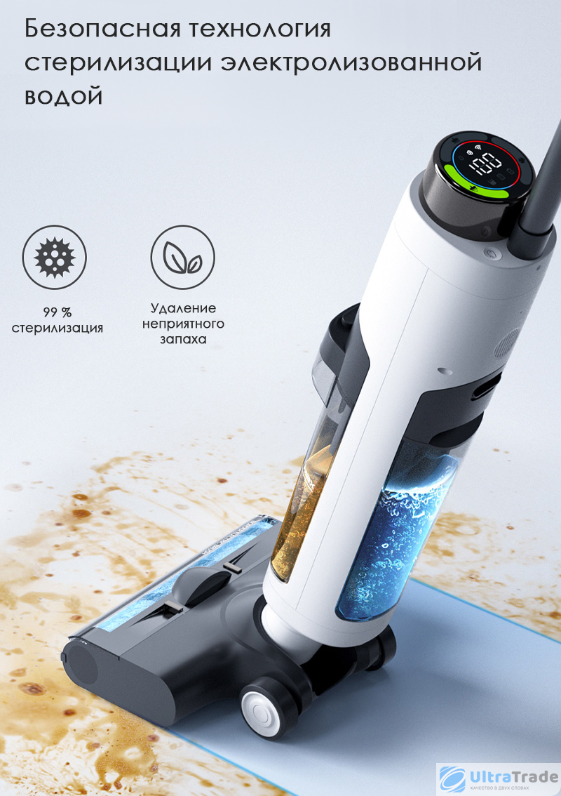 Ручной моющий беспроводной пылесос Xiaomi Roidmi Ultra Clean Smart ...